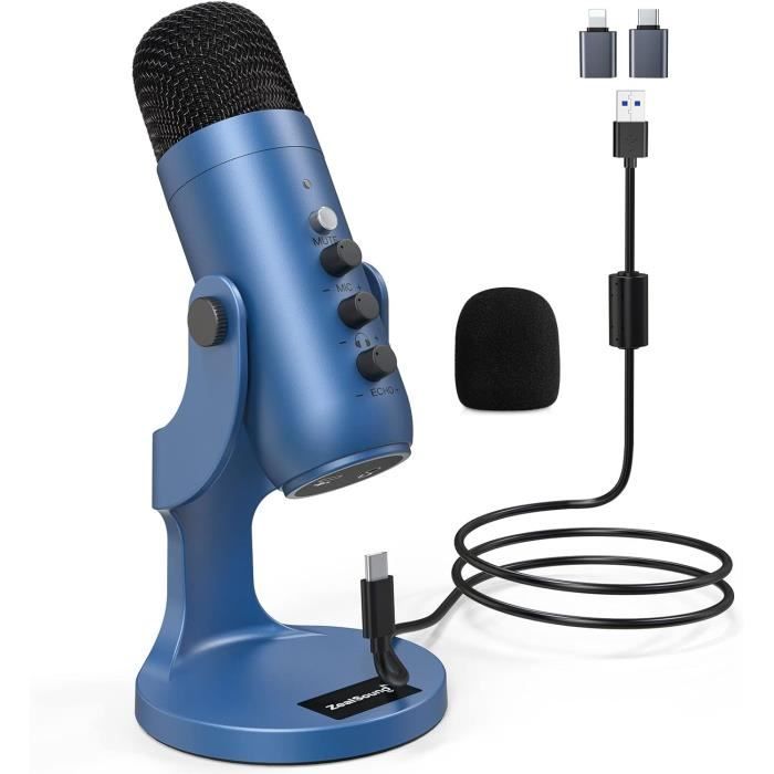 Microphone Usb, Micro Gaming À Condensateur Pour Pc Téléphone Ps4 Et 5 ...