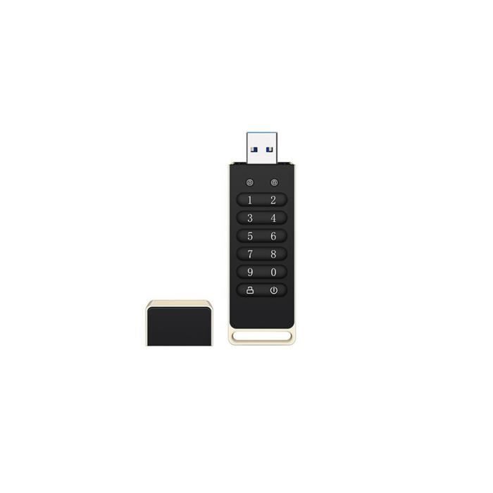 Clé USB SéCuriséE, Clé USB CryptéE de 256 Go avec Mot de Passe MatéRiel ...