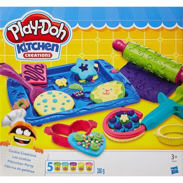 Play-Doh Kitchen Creations Coffret Biscuits en fête avec 10 Accessoires ...