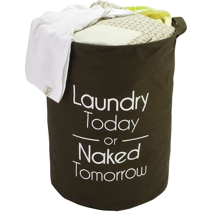 Panier À Linge Pliant Avec Couvercle (Fermeture À Cordon) La Lessive ...