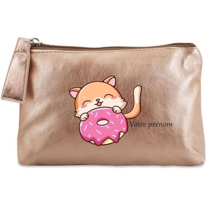 Trousse Dore Maquillage Stylo Pochette Chat Et Donut[H1248] - Cdiscount ...