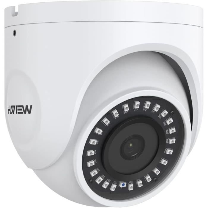 H.View Caméra De Surveillance Dôme Poe 4K 8Mp Ip (3840 X 2160P) Caméra ...