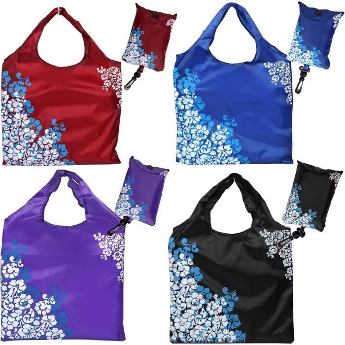 Sacs De Courses Pliables Réutilisables - 4 Pièces - Style Rétro Unique ...