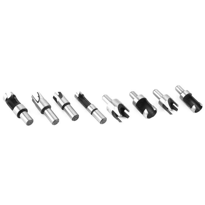 VBESTLIFE coupe-bouchon en bois pour trou 8 pièces en acier au carbone ...