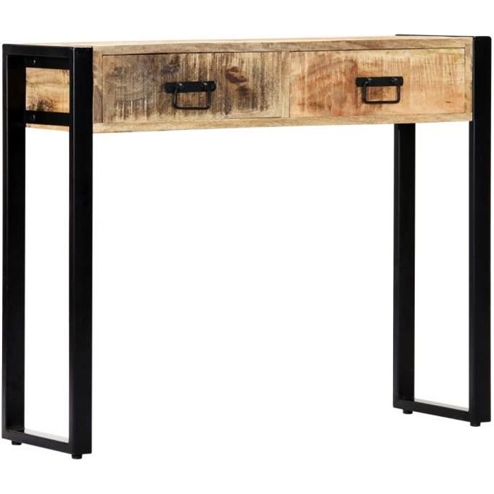VidaXL Table console 90 x 30 x 75 cm Bois de manguier massif ...