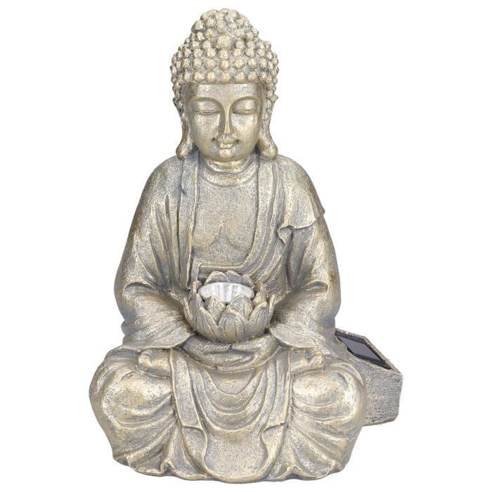 Statue de Bouddha - YOSOO - Jardin - Énergie solaire - Résine ...