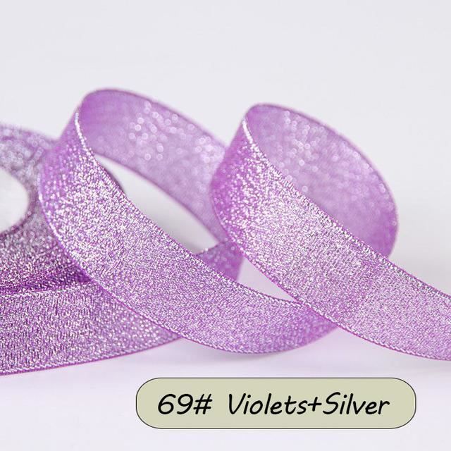 Ruban,69 Violets-6mm--Ruban En Satin Doré Coloré De 25yards, Ruban ...
