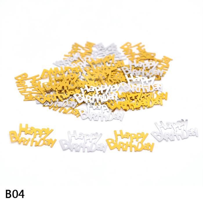 CONFETTIS,B04-gold-2bags--Confettis en argent Rose or 18 30 40 50 60, confettis joyeux ...