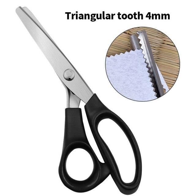 CISEAUX DE COUTURE,Triangle 4mm--Ciseaux à coudre Zig Zag, outil de bricolage, ciseaux à pincer ...