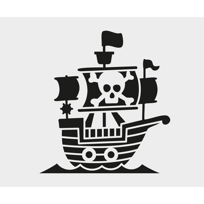 6 Pochoirs - Pour enfant - Motif pirate - 15x12.5 cm - Aladine ...