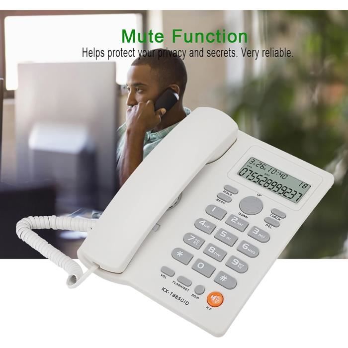 Téléphone Fixe sans Fil avec Identification de l'appelant, Appels Mains ...
