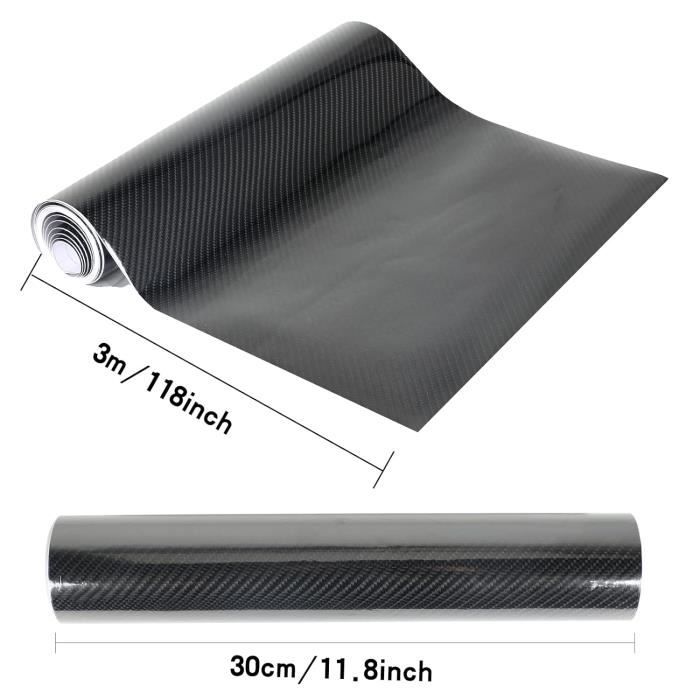 KOSHIFU 300cm x 30cm Covering Carbone en Fibre de Carbone 6D Film ...
