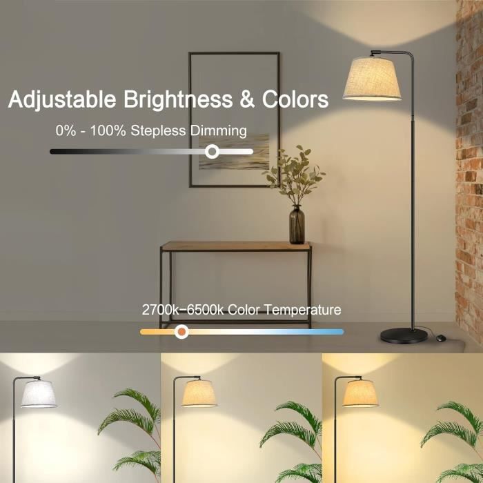 Lampadaire sur Pied Salon, RGBCW Lampadaire LED Compatible avec Alexa ...