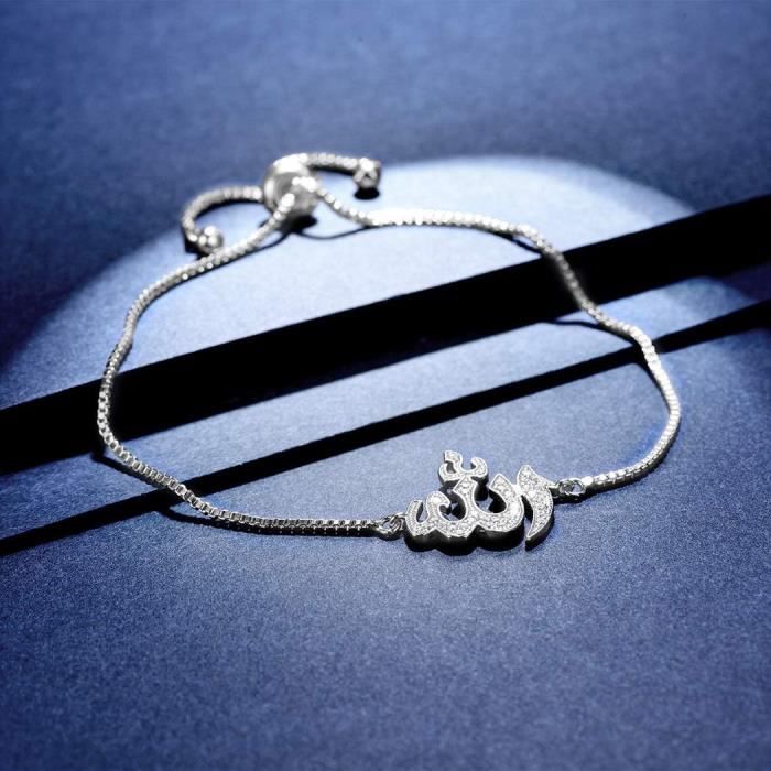 Bracelet Allah Des Femmes Chaînes Réglables 27Cm Cadeau De La Famille ...