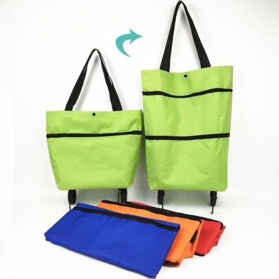 SA15616-Sac à provisions pliant avec des roues de Course Pliable à ...