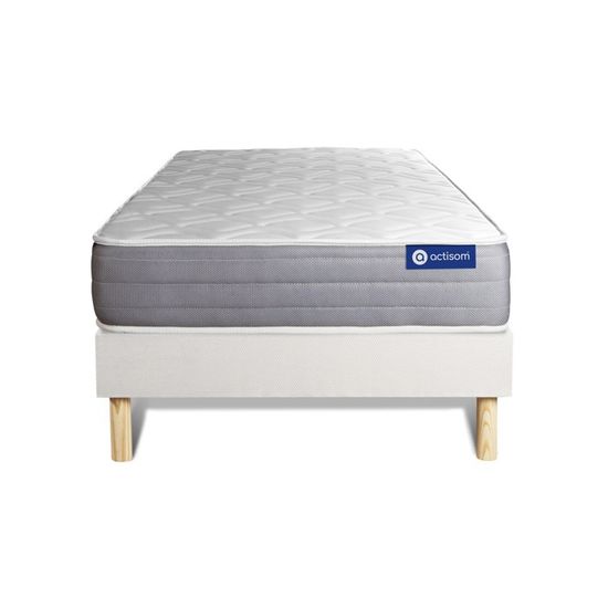 Ensemble matelas ACTILATEX DREAM Latex et mémoire de forme 80x190 cm 5zones de confort + sommier ...