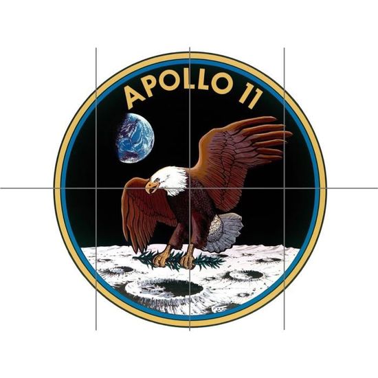 Space Nasa Apollo 11 Mission Emblem Badge Patch Xl Giant Panel Poster ...