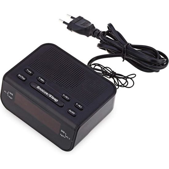 Réveil Au Design Moderne Avec Radio Fm Et Double Alarme, Fonction ...
