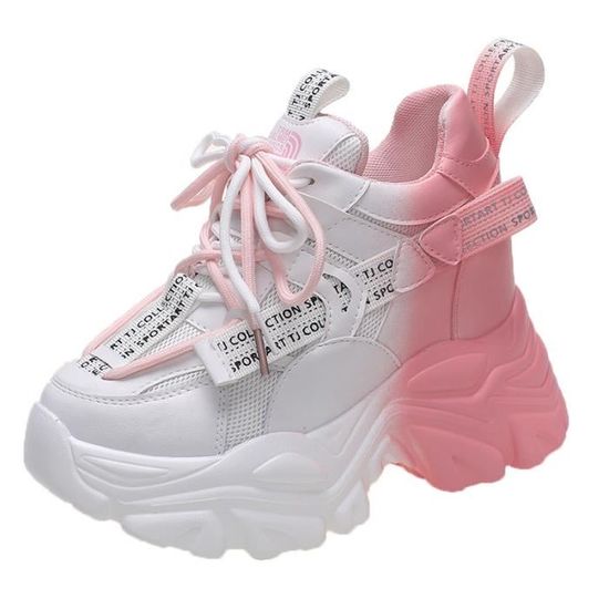 Basket Compensee Femme,Baskets Femme Compensés Chic De Caché Talon Mode ...