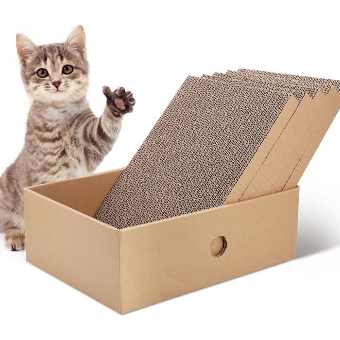 Griffoir pour chats en carton - SWAPY - 5 pièces - 32,5x23,5x11 cm ...