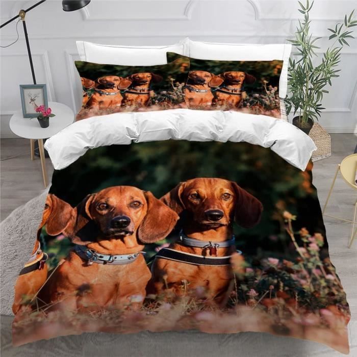 Housse De Couette-220x240cm-Housse De Couette Labrador Chocolat Parure ...