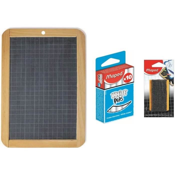 Kit Ardoise Noire en Pierre Cadre en Bois (L)260 x (H)182 mm + Petite ...