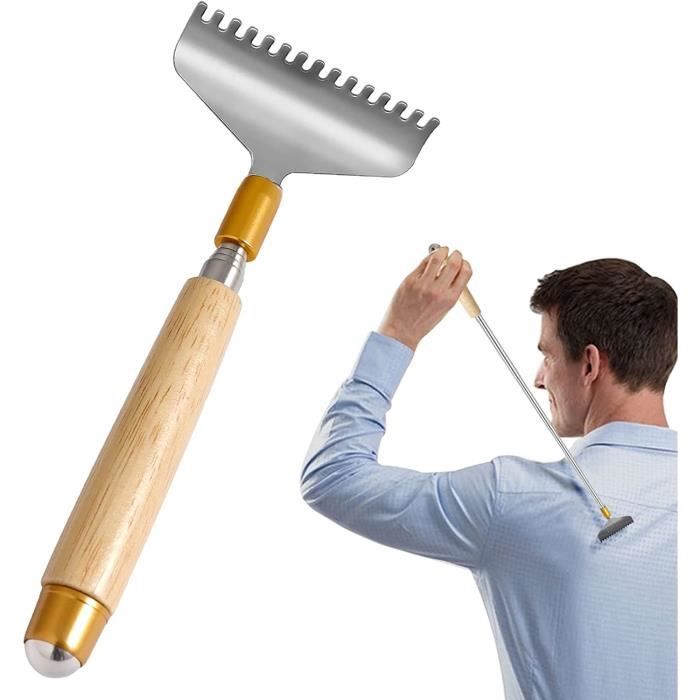 Gratte dos télescopique , tête extra large, rouleau de massage, manche ...