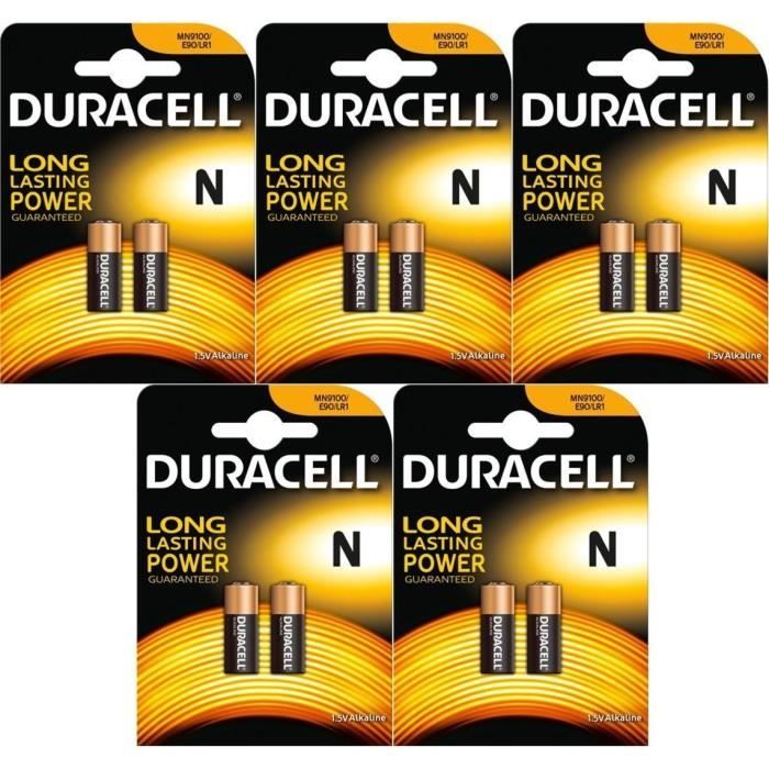10 x Duracell MN9100 1.5 V pile alCaline LR1 E90 KN - Cdiscount Jeux ...
