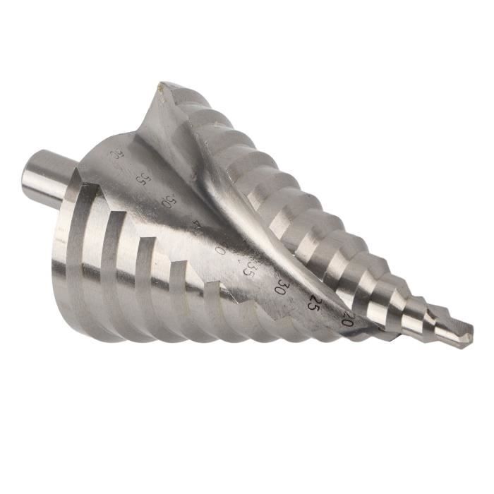 Foret d'étape - EJ.LIFE - Cône de Pagode - Acier à roulement - Longueur 11 cm - Diamètre 6 à 60 ...