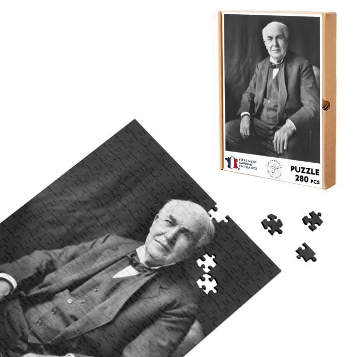 Puzzle Classique 280 pièces Thomas Edison Lumiere Scientifique Portrait ...