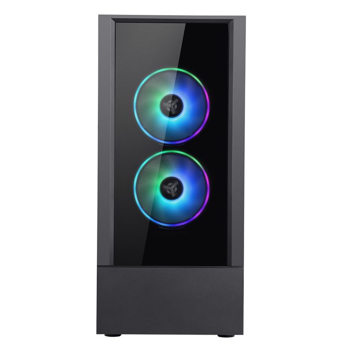 Boitier Moyen Tour ATX - iTek - VERTIBRA Q210 - Design Moderne - Éclairage RGB - Panneaux Vitrés ...