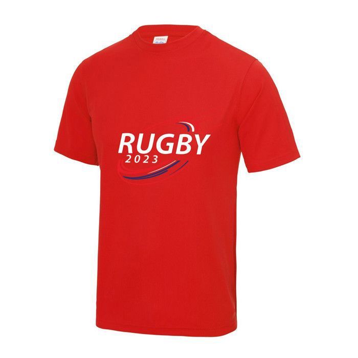 Maillot Rugby - NPZ - Tee-shirt Homme Rouge - 100% Polyester ...