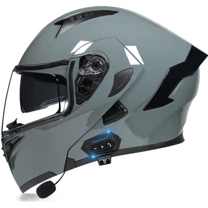 RUMOCOVO® Casque Modulable Moto Bluetooth Intégré Casque, avec Haut ...