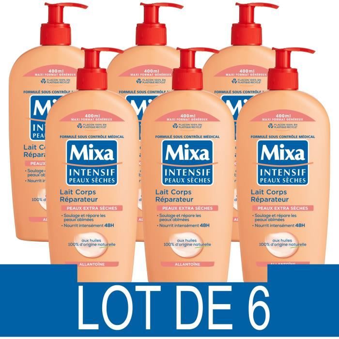MIXA Intensif Lait corps réparateur Peaux sèches - 400 ml x6 ...