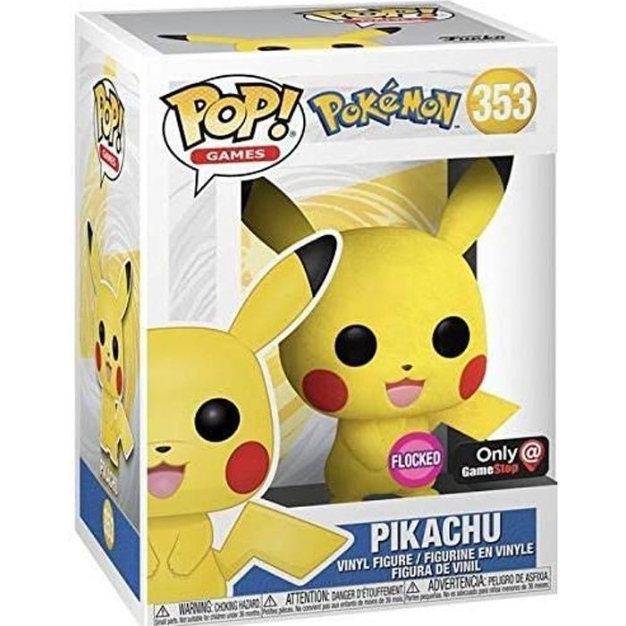 Jouet - POP - POP! Games Pokemon 353 Pikachu Flocked Sticker Funko Club ...