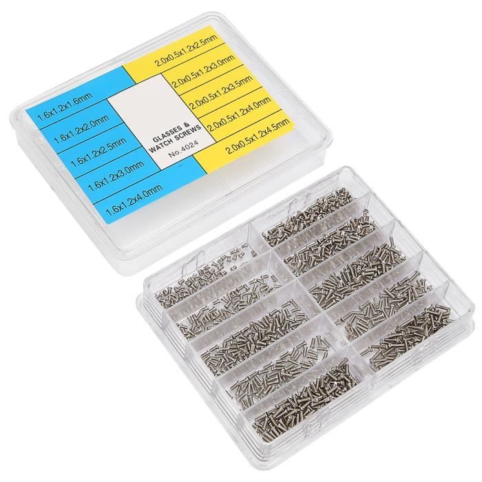 SALALIS vis de montre 1000 pièces fer vis montre réparation lunettes ...