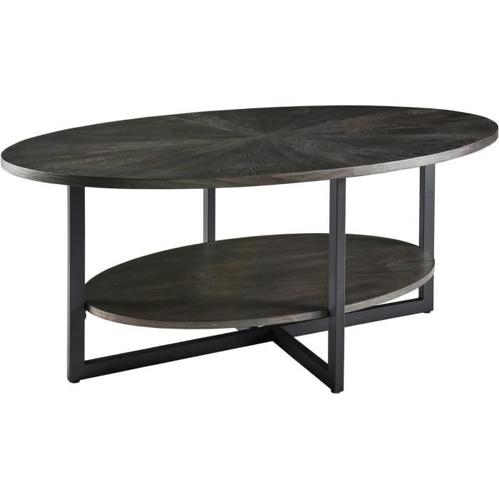 Table De Salon - TRAHOO - Double Couche - Bois Massif - Style Naturel ...