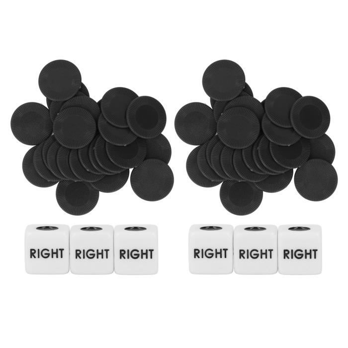 Zerodis Set Jeu de Dés Gauche Droite Centre Fun Jeu de Puces pour ...