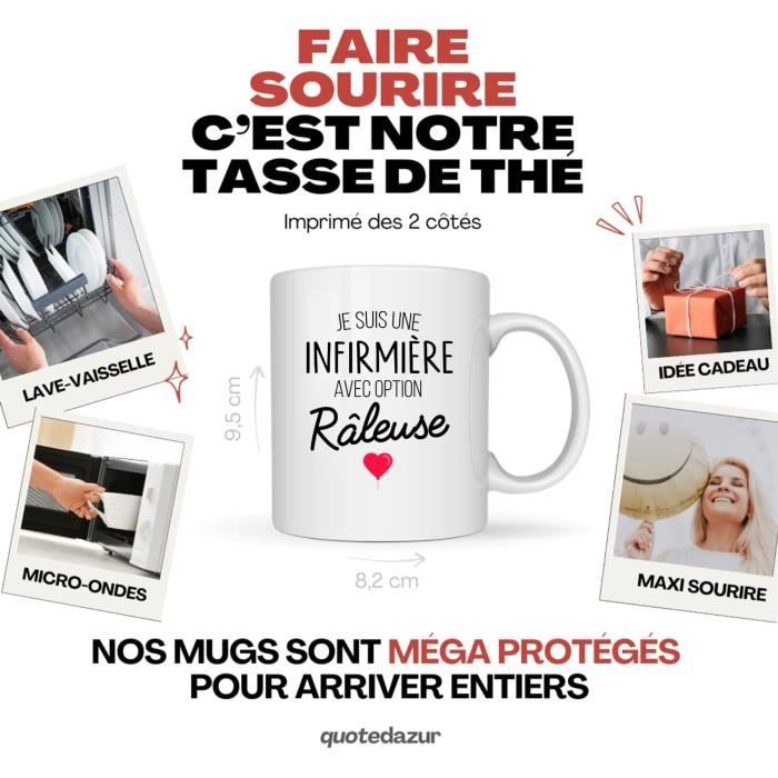 Mug Je Suis Une Infirmière Avec Option Râleuse - Cadeau Humour Pour Une ...