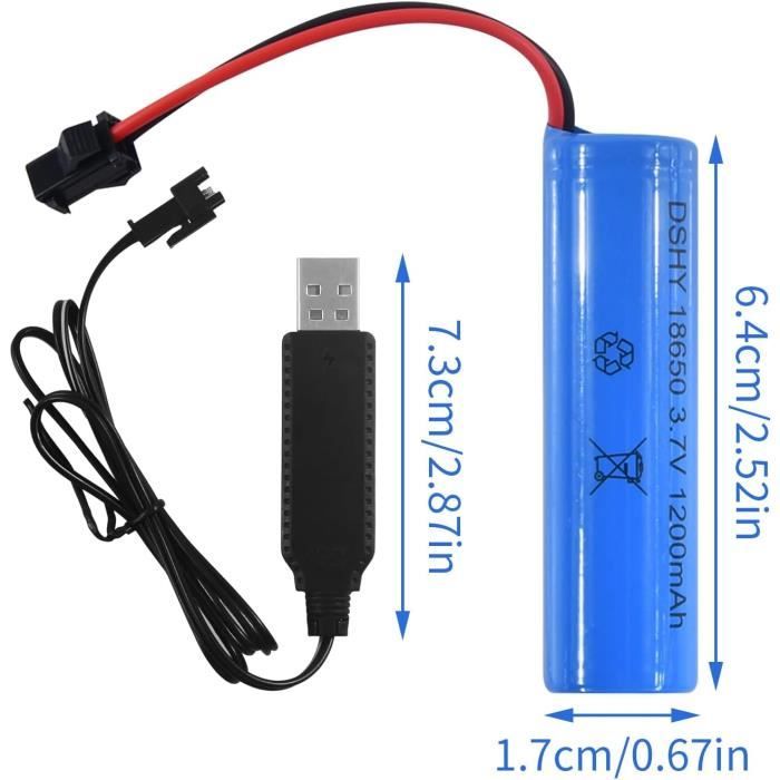 2 Pcs Li-Ion Piles Rechargeables 3,7V, Batteries Lithium De Rechange ...