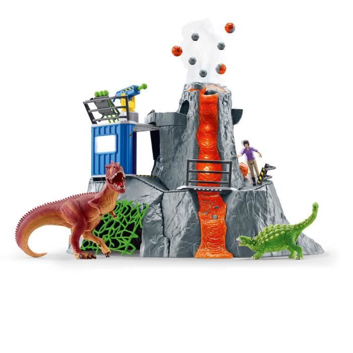 Expédition au grand Volcan, 1 figurine de chercheuse et 2 jouets ...