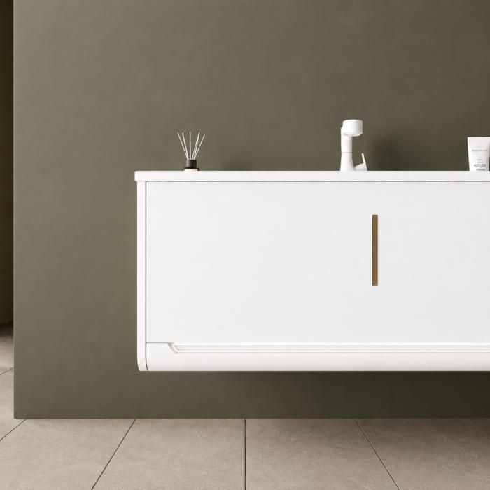 Meuble sous-vasque salle de bain - OTITEC - 100x47x52 cm - Blanc - 1 ...