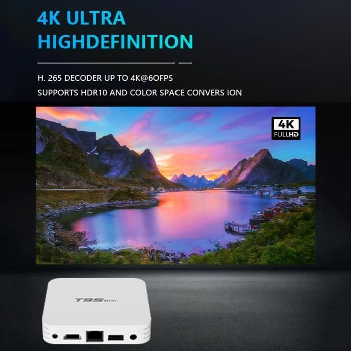 MEDIA STREAMER,4gb-32gb Boîtier Smart TV T95MINI Android 100 GHz 4K ...