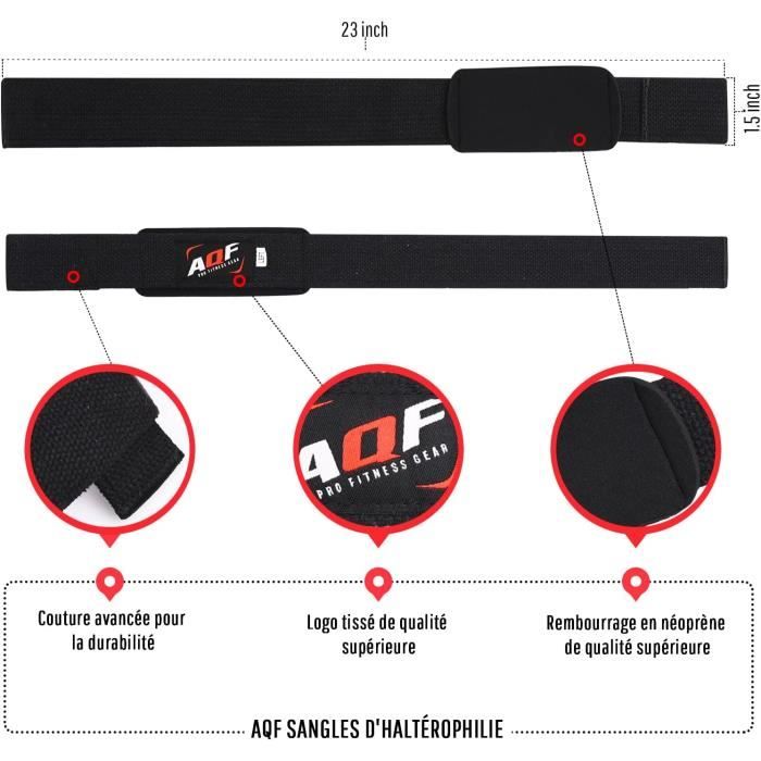 Néoprène Rembourré Poids Musculation Sangle de Levage, Sangle de Tirage ...