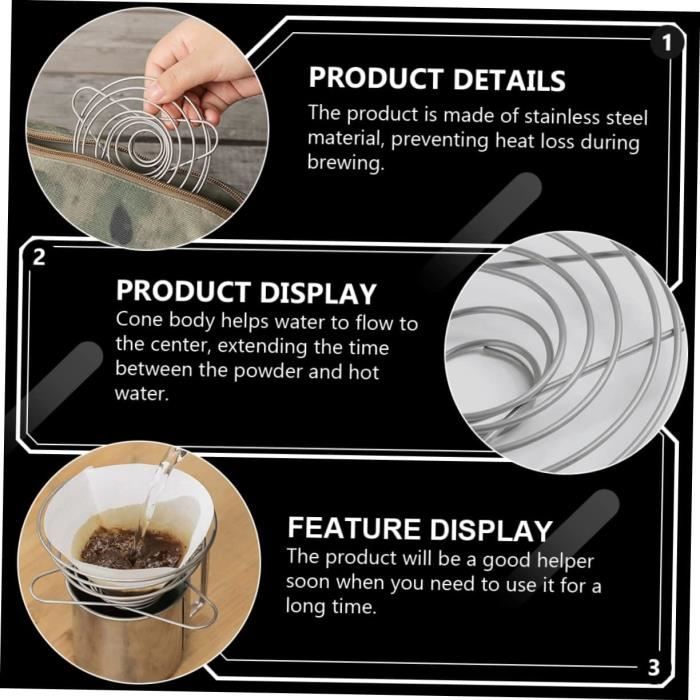 1 Pc Entonnoir Pliant Machine A Cafe Portable Cafetiere Portable ...