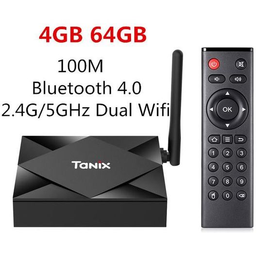 Ue Plug - TX6S 4G64GB - boîtier Smart TV X96 Air mini HK1-RBOX, Android ...