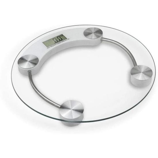 Pèse-personne numérique pour peser avec précision - Plateforme en verre ...