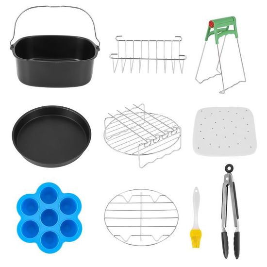 11 PièCes D'Accessoires pour Friteuse à Air Carré, AdaptéEs Aux ...