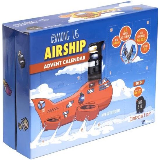 Calendrier de l'Avent TOMY Among Us - 7 figurines, 3 tampons, 14 ...