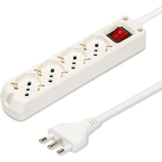 Multit-I-S40 Multiprise Avec Interrupteur Lumineux, 4 Prises Bivalentes ...